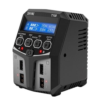SkyRC T100 AC Dual Charger 2x50W - Servoexperten Sweden